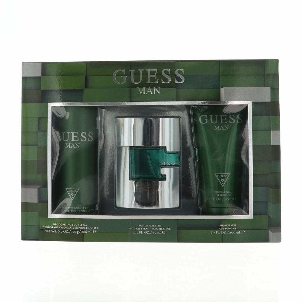 Guess Men's Fragrance Gift Set - 3 Piece Perfume Set with 2.5 Oz Eau De ...