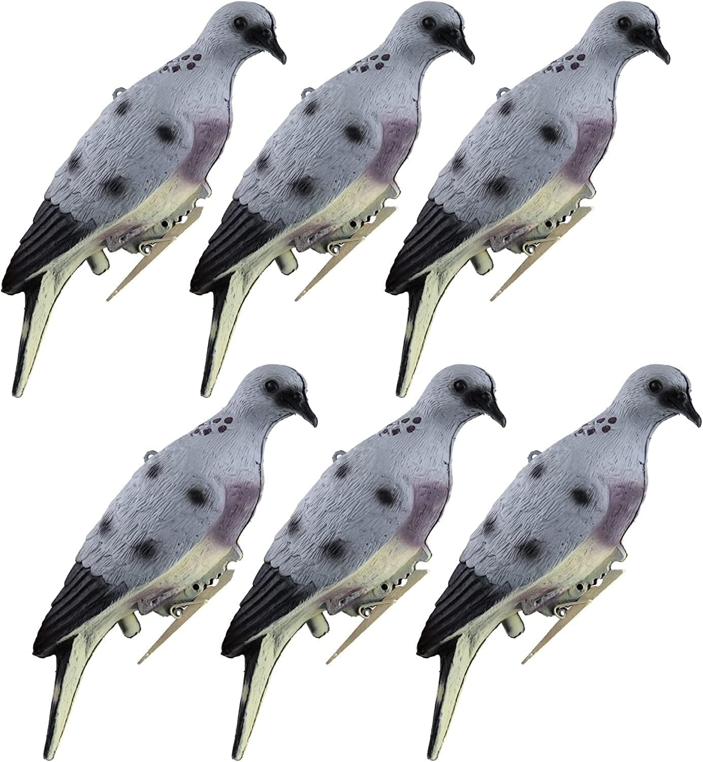 GUGULUZA Dove Decoys for Hunting, 6 Pack Realistic Pigeons Decoy w ...