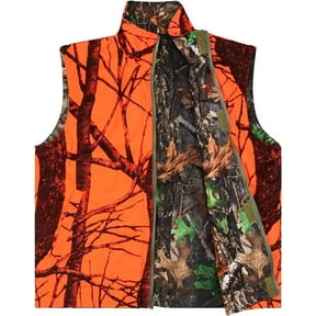 QuietWear Hunting Vest with Game Bag, Blaze - Walmart.com