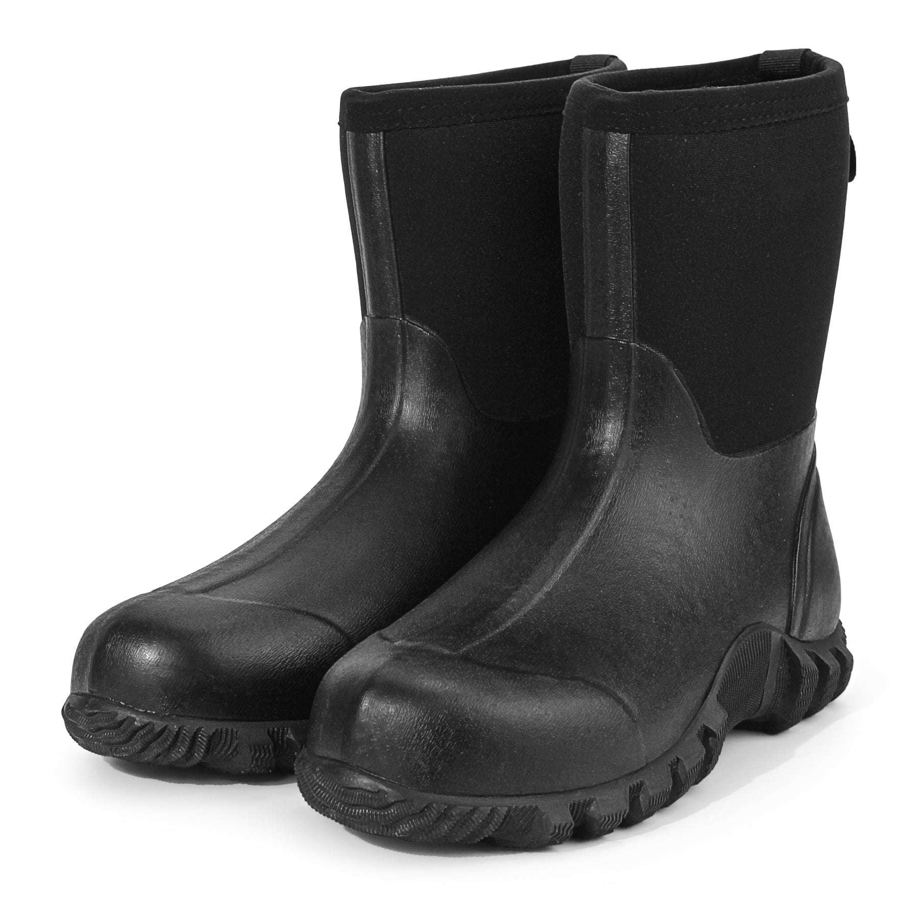 GUGULUZA Rubber Boots for Men Waterproof, Mid Calf Rain Boots with ...