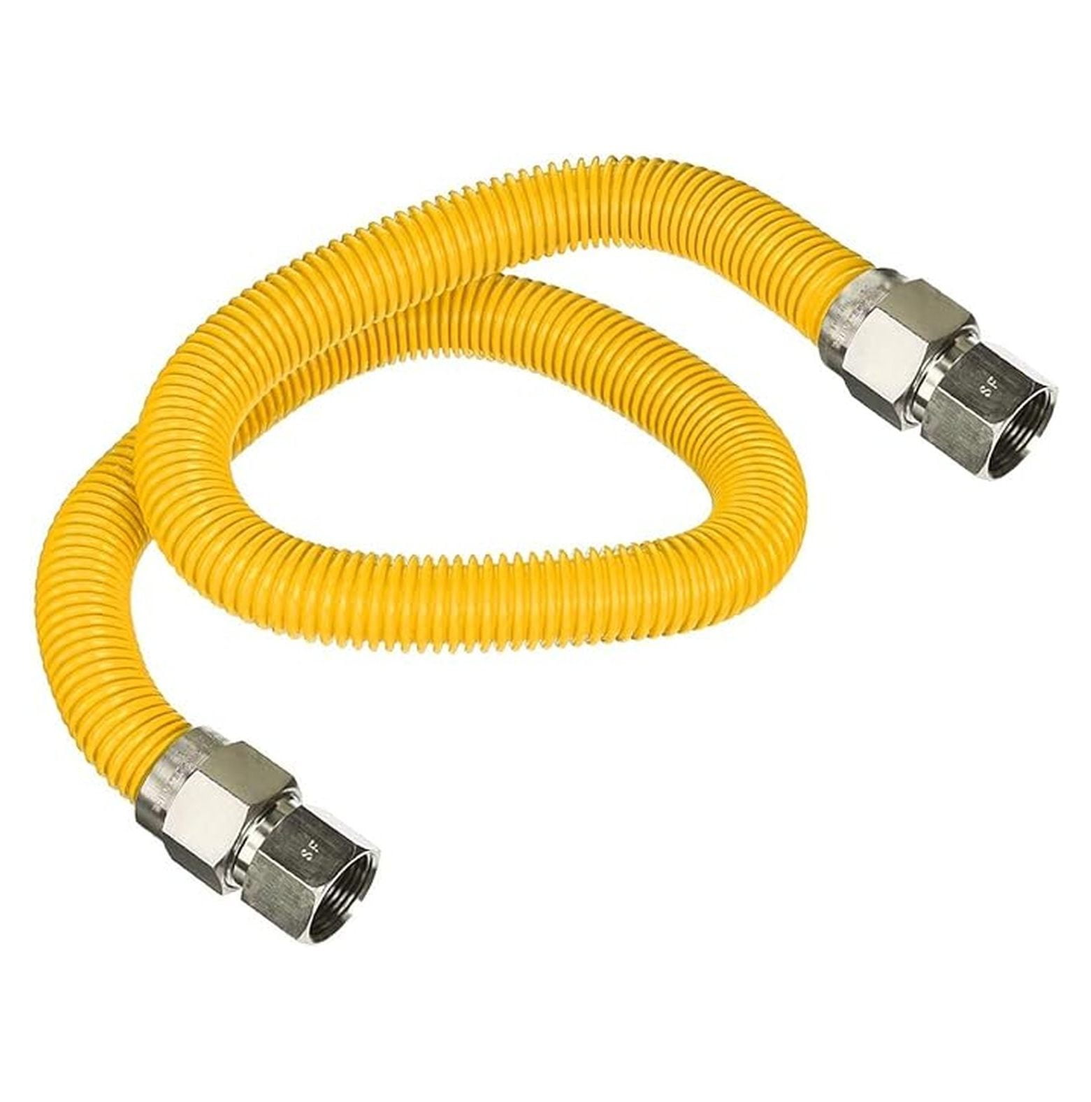 GUHD-ZD38-30F Gas Line Hose 1/2'' O.D. x 30'' Length with 0.5 in. x 3/8 ...