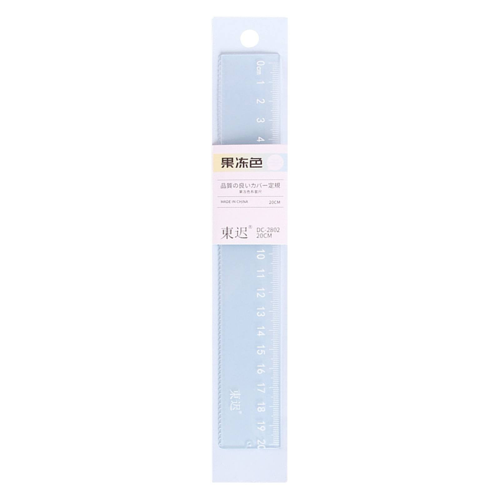 GUIGUI 1 Pack Jelly-colored acrylic ruler 8 inch, Ruler with ...