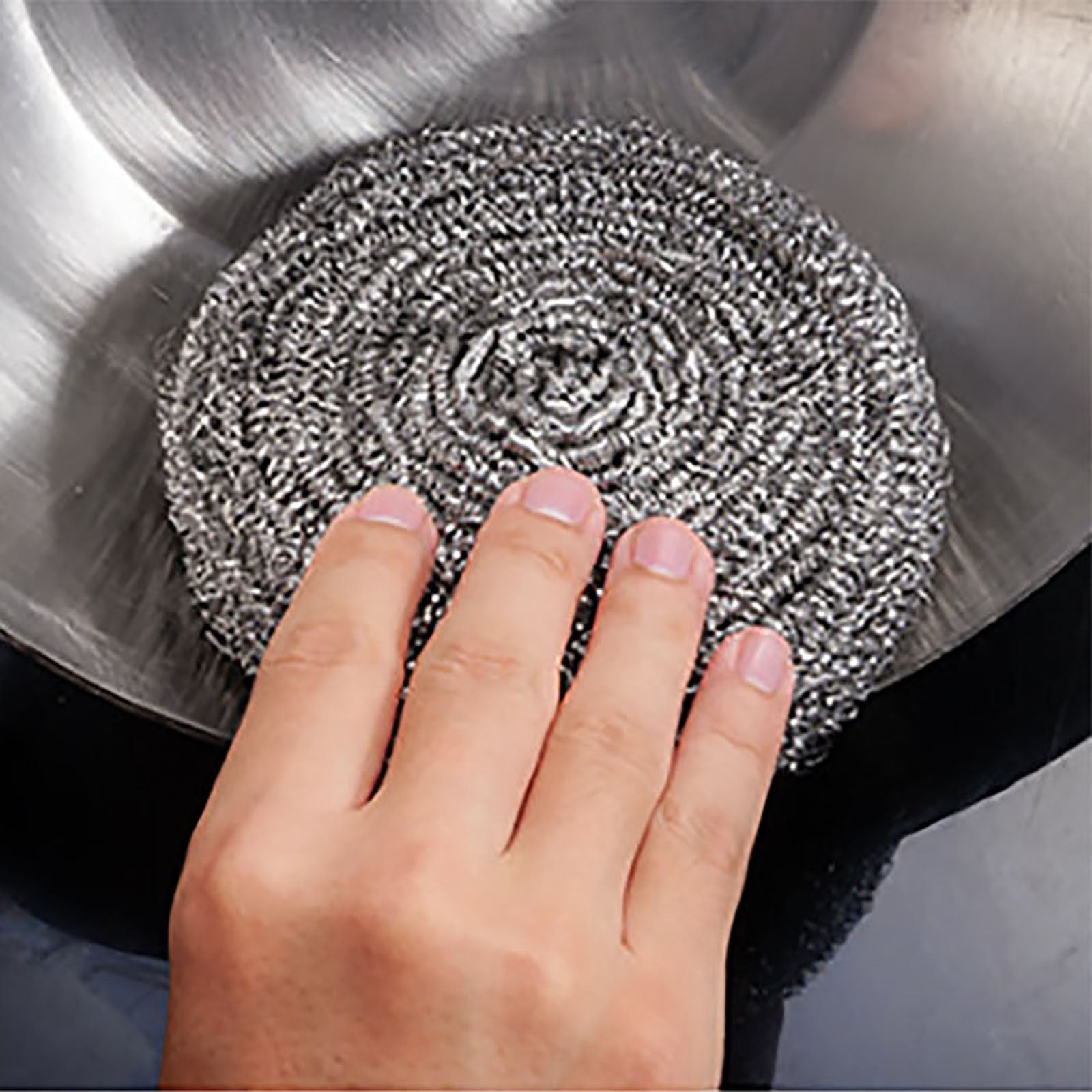 GUIGUI Steel Wool Srubber, Stainless Steel Scourers, Heavy-Duty Curled ...