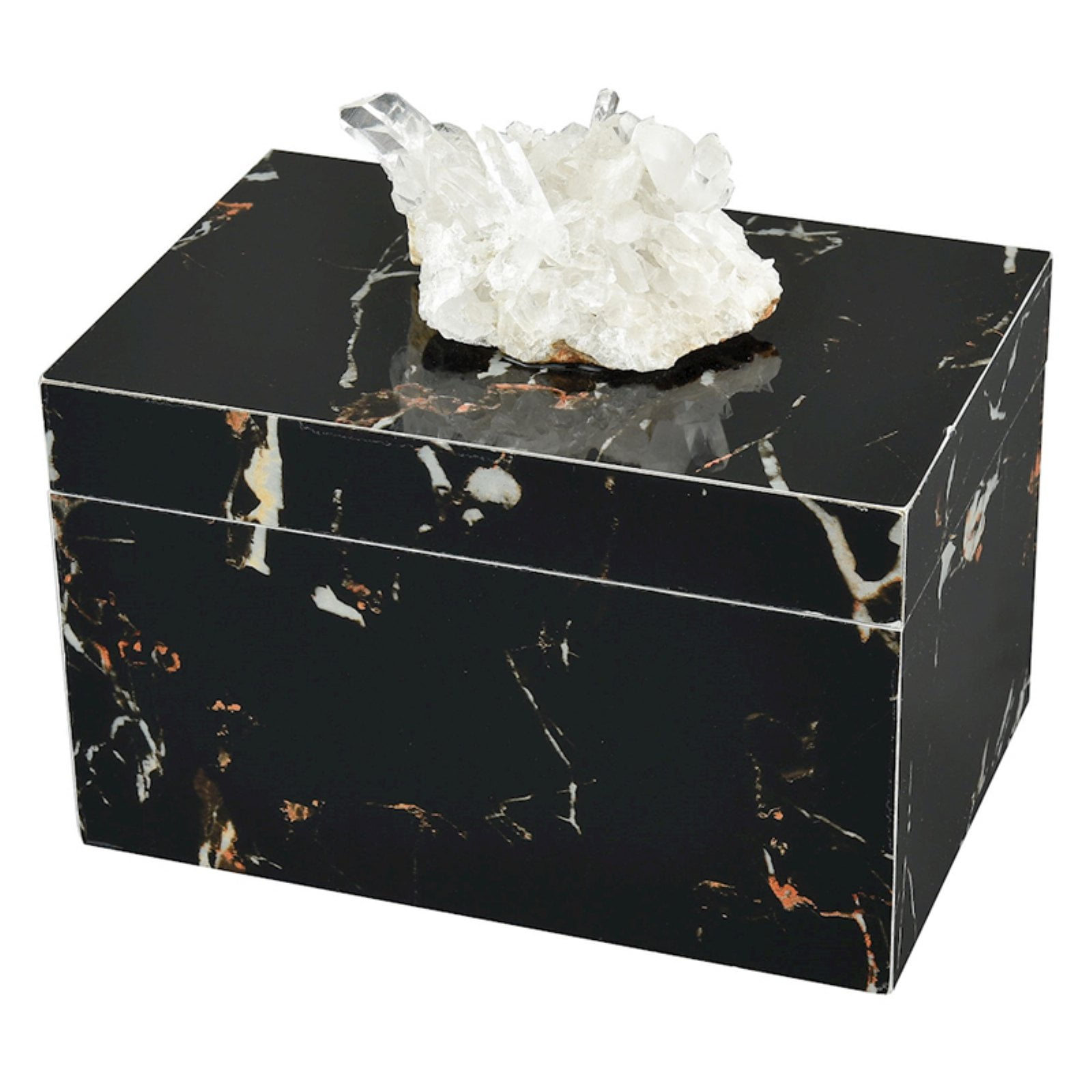 GUILD MASTER-387-040-Czarina - 5.59 Decorative Box Marble/White Stone ...