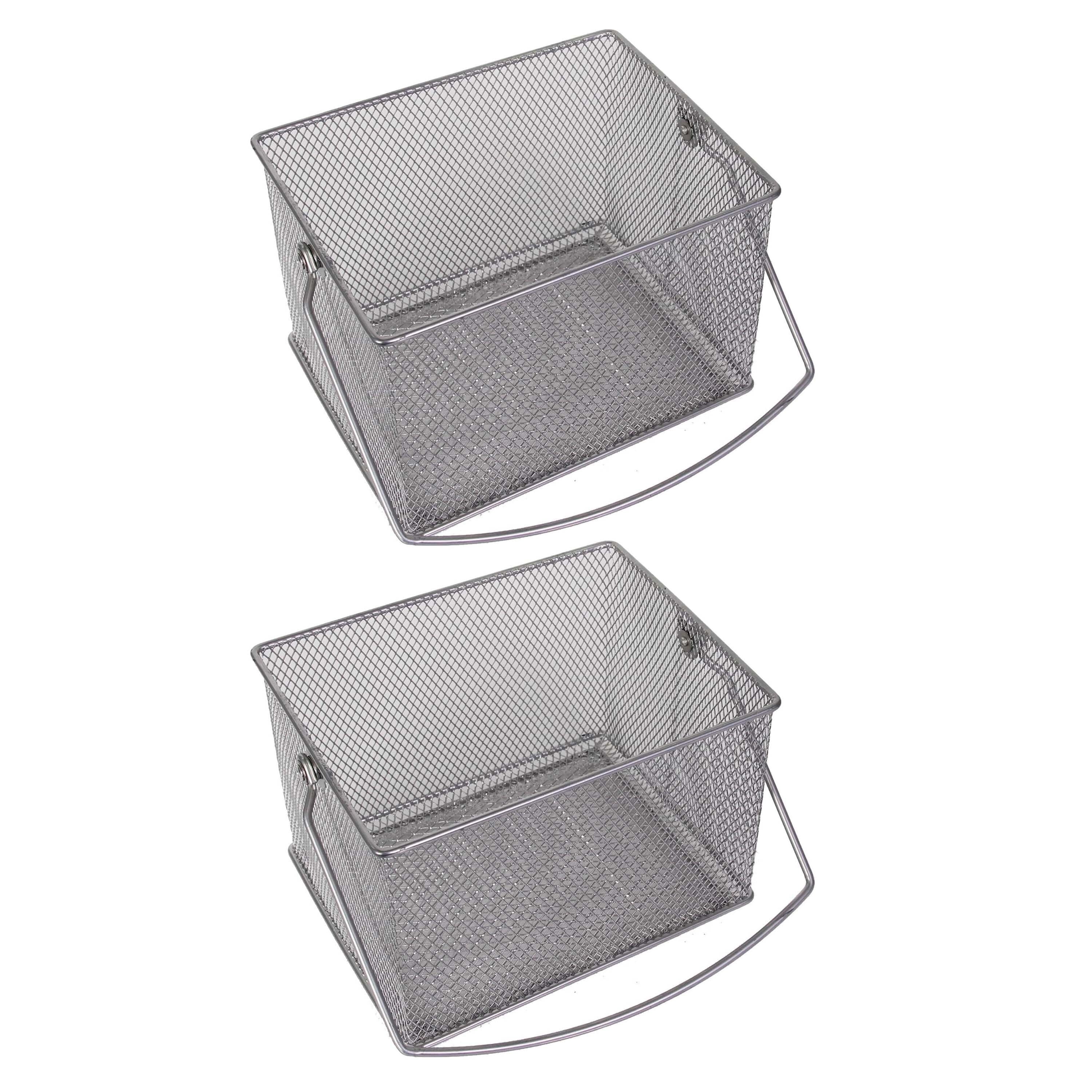 GUILIN Mesh Wire Food Storage Organizer Bin Basket with Handle for ...