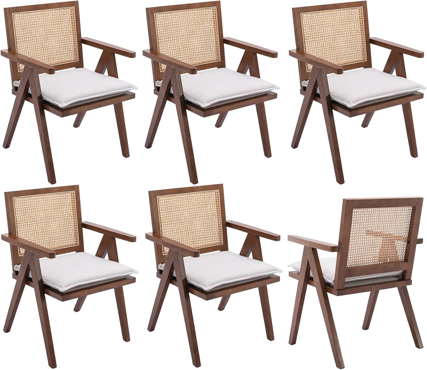 GUIONIPY Dining Bench with Back 49" Rattan Bench for Dining Room Table ...