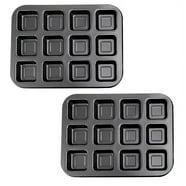 Daily Delights Non-stick 12-Cavity Mini Square Pan for Perfect Brownie ...