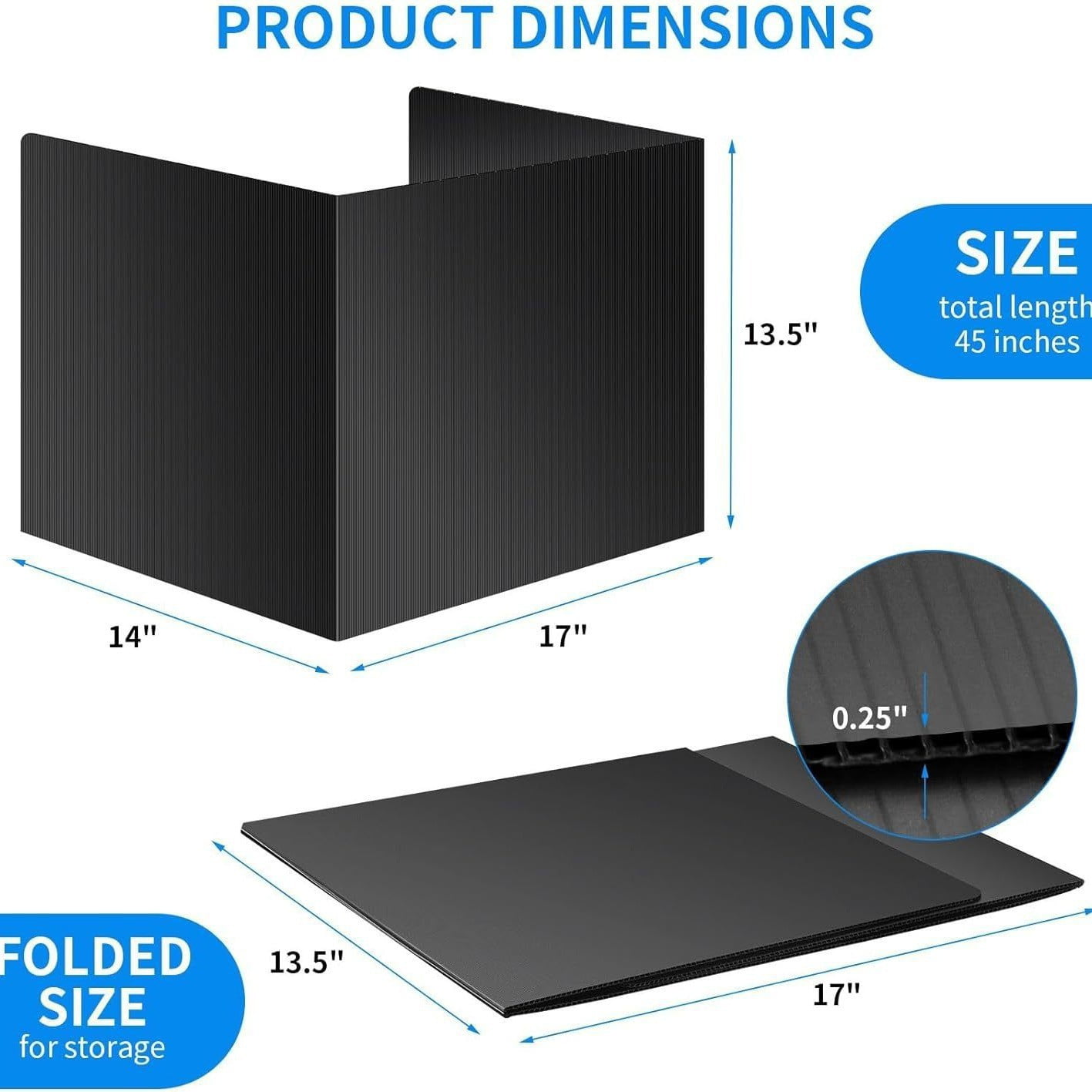 GUIYONG 2pcs Desk Dividers Privacy Shield Folder Boards Students ...