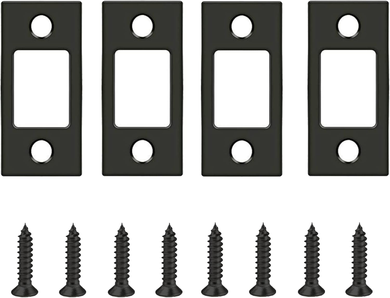 GUIYONG 4pcs Stainless Steel Deadbolt Strike Plate With Screws ...
