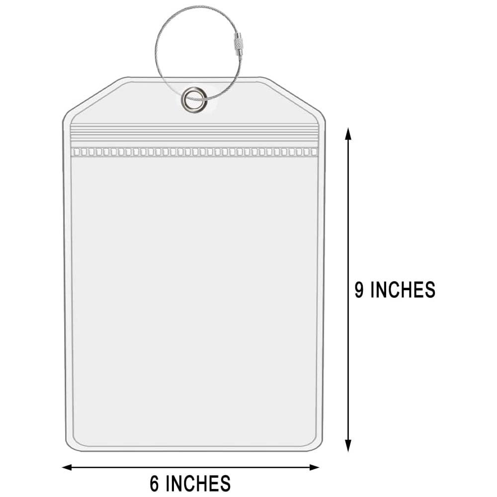 GUIYONG 6pcs Waterproof Clear Luggage Tags For Suitcases And Cruise ...