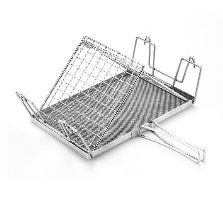 GUIYONG Foldable Stainless Steel Camping Toaster, Portable Stovetop ...