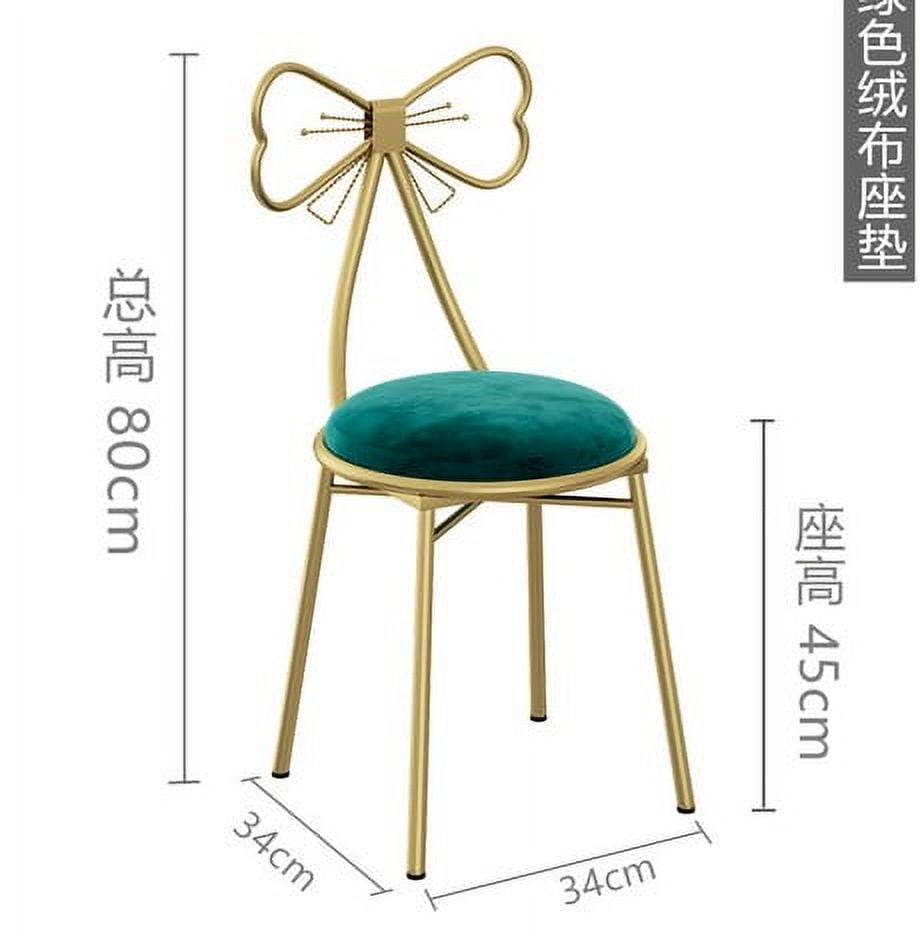 GUIYONG Makeup Chair Bow Chair Vanity Stool With Back Small Chair ...