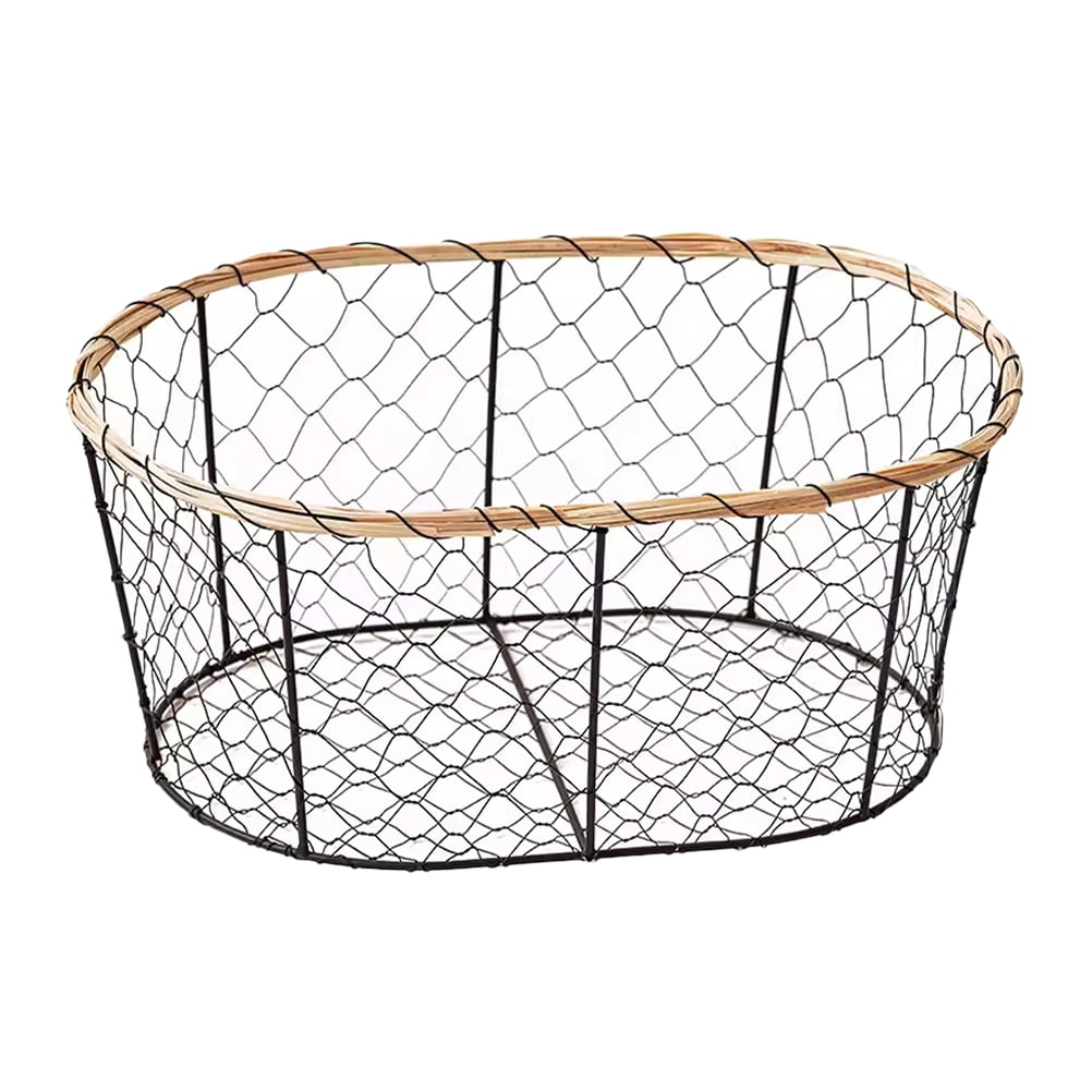 GUIYONG Small Metal Basket Snacks Fruits and Bread Basket Decorative Functional Wire Basket ...