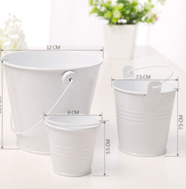 GUIYONG Small Metal Buckets With Handle For Classroom Party And ...