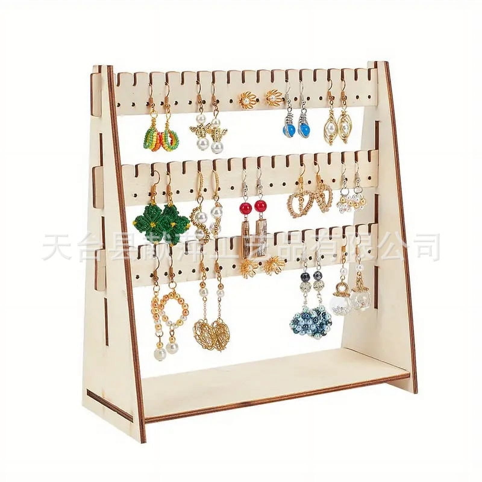 GUIYONG Tiered Wood Display Rack for Craft Shows Jewelry Showcase Stand ...