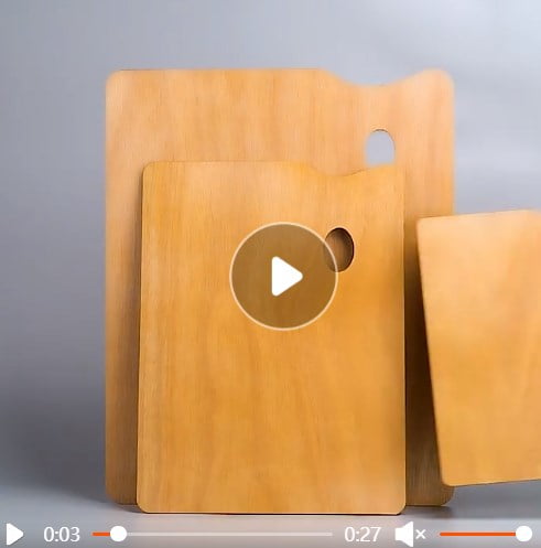 GUIYONG Wooden Paint Palette Oil Painting Palette Square Mixing Trays ...