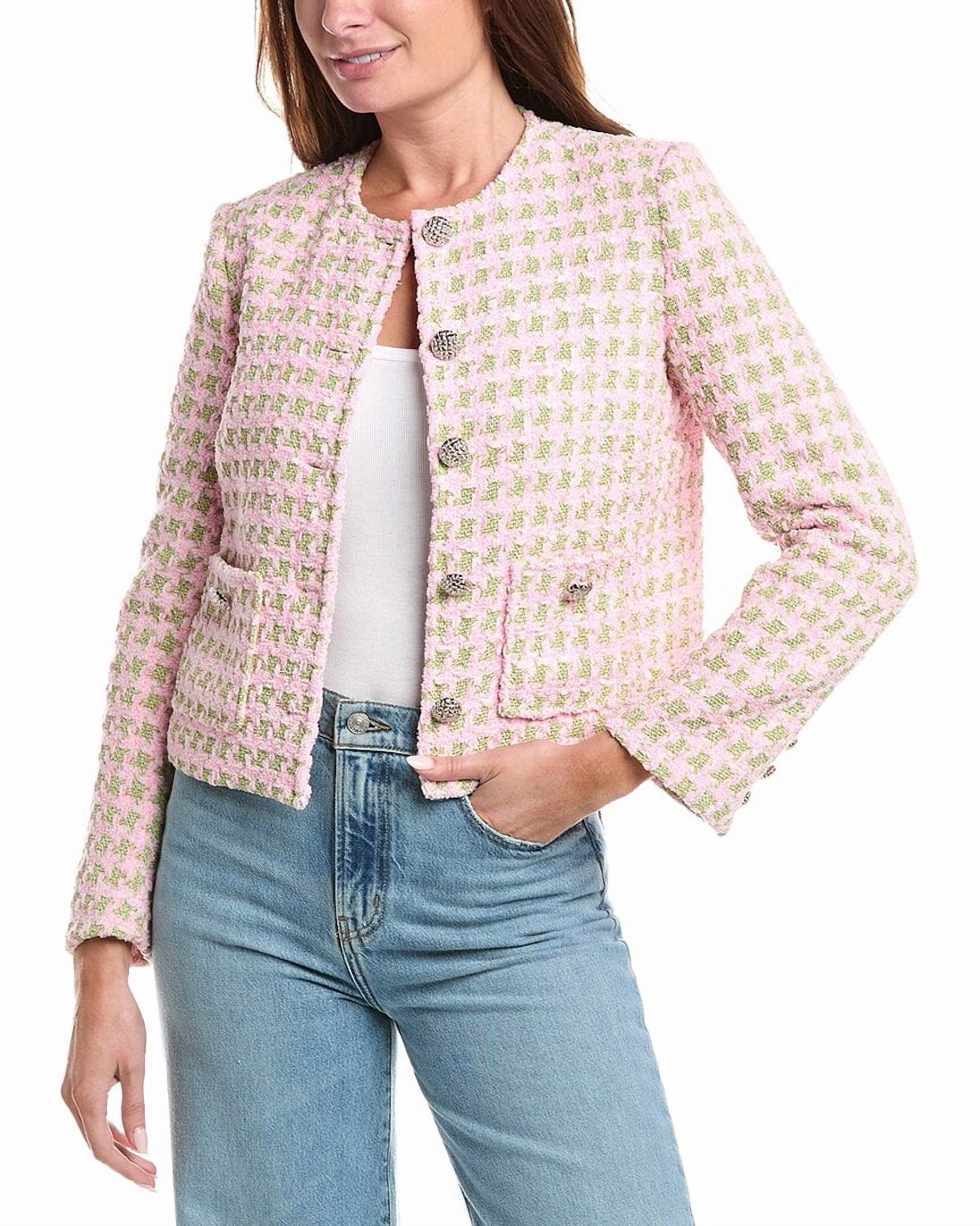 GUIZIO womens Wren Tweed Jacket, s, Pink - Walmart.com