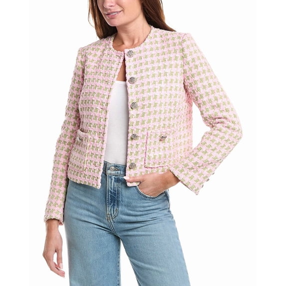 GUIZIO womens Wren Tweed Jacket, s, Pink - Walmart.com