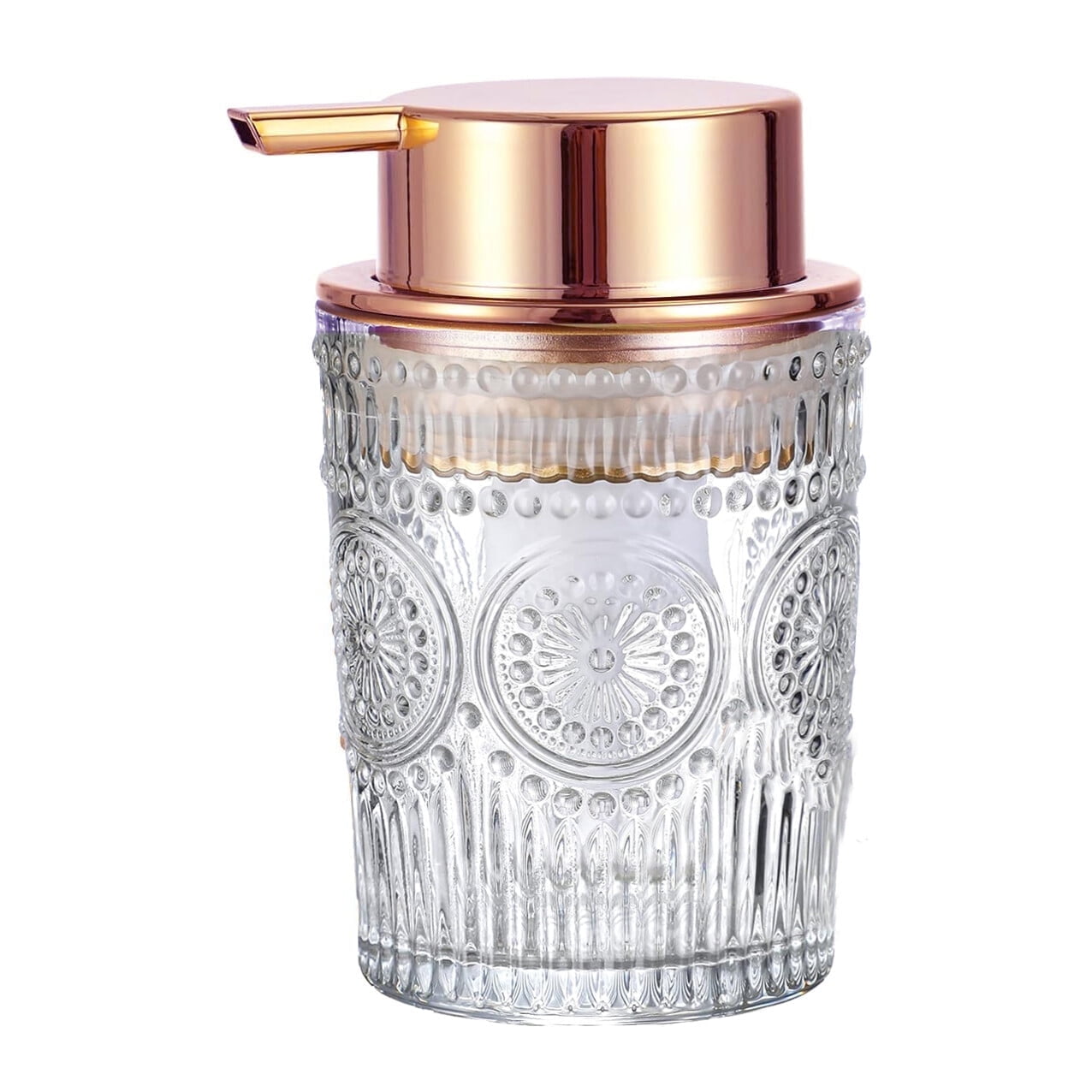 GULICA Glass Soap Dispensers with Red Copper Pump Head, Large Bottle ...