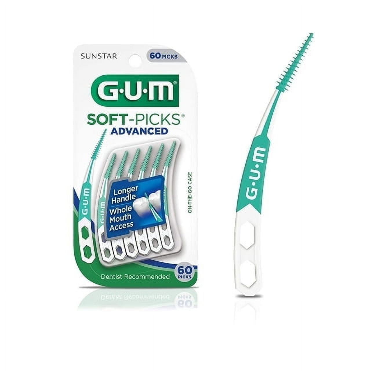 GUM - 650R Soft-Picks Advanced Dental Picks, 60 Count - Walmart.com
