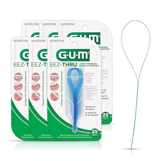 GUM Eez-Thru Floss Threaders, Dental Flossers for Braces, Bridges ...