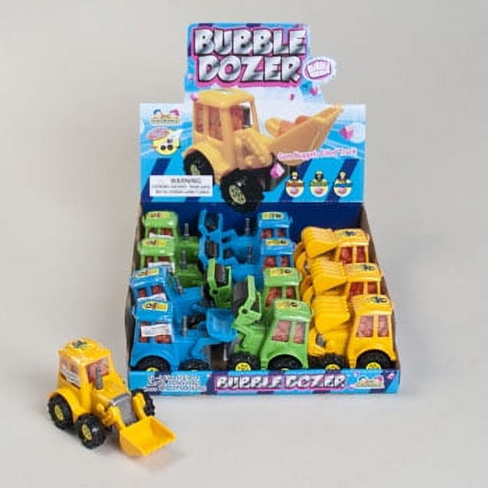 GUM NUGGET FILLED TRUCK BUBBLE DOZER 3ASST IN 12PC CNTR DISP, Case Pack ...