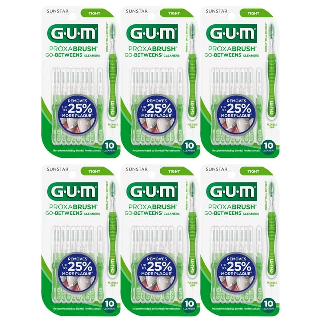 GUM Proxabrush Go-Betweens Cleaners Interdental Brushes, Tight 60 count ...