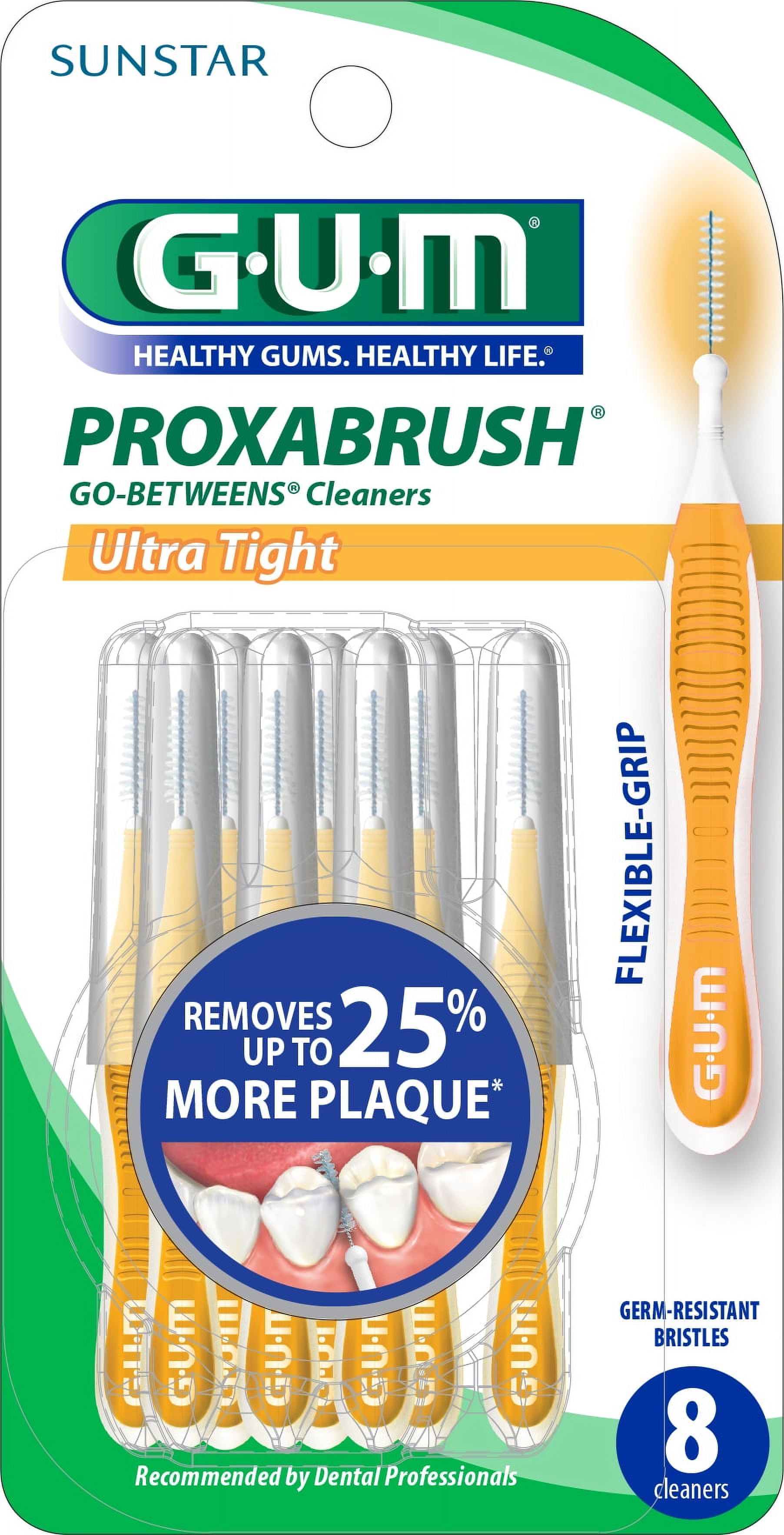 GUM Proxabrush Go-Betweens Ultra Tight Dental Brushes, Teeth Cleaners ...