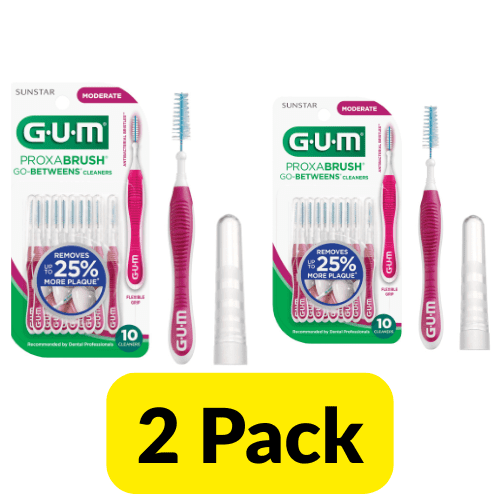 GUM Proxabrush Go-Betweens - Moderate, Interdental Brushes, Soft ...