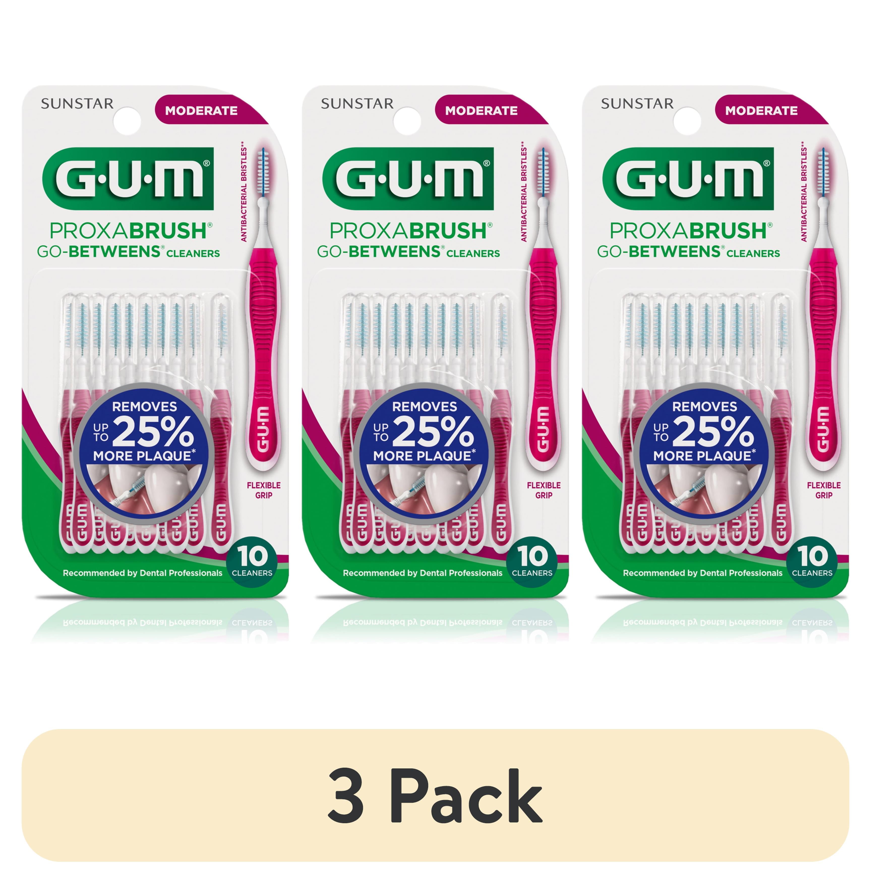(3 pack) GUM Proxabrush Go-Betweens - Moderate, Interdental Brushes ...
