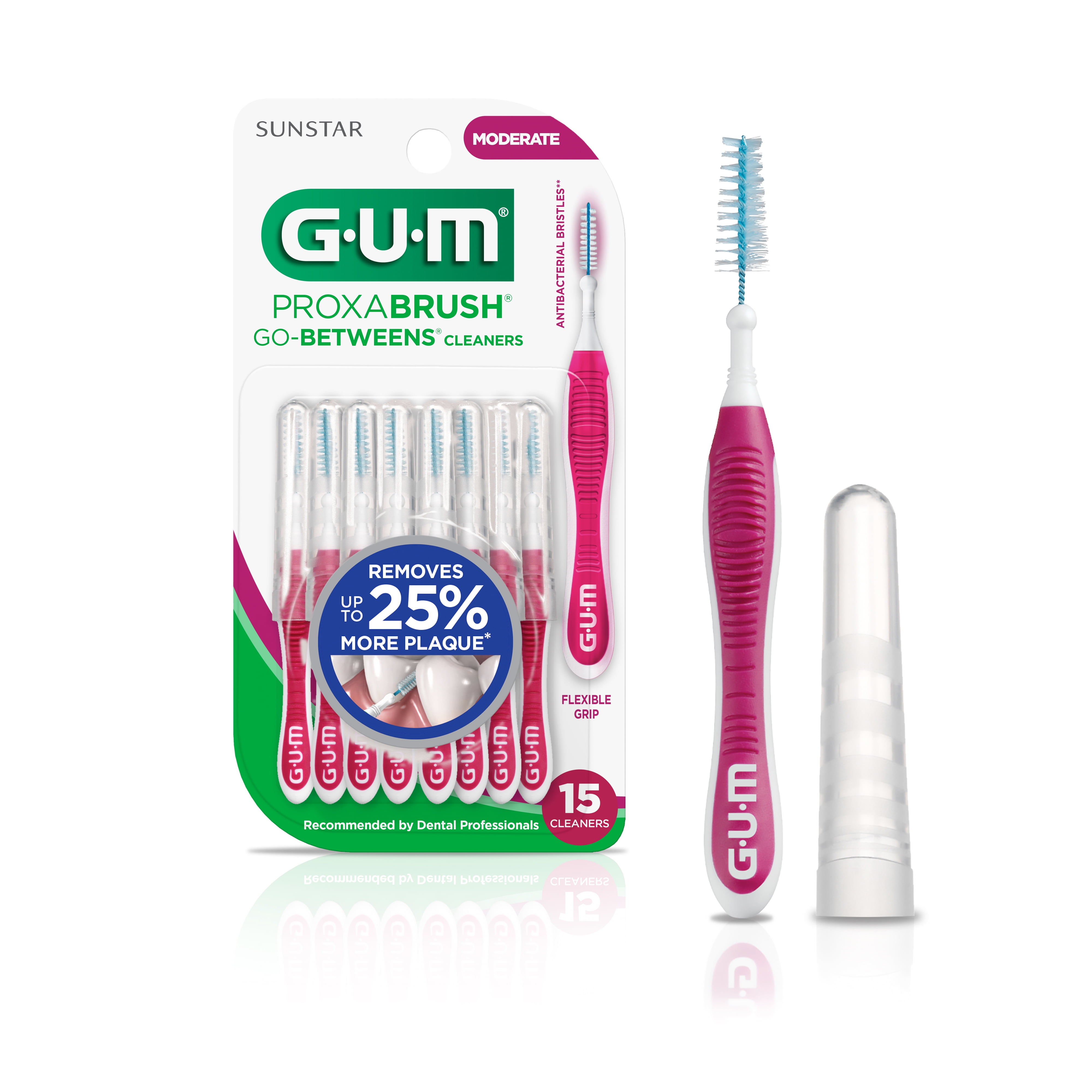 GUM Proxabrush Go-Betweens - Moderate, Interdental Brushes, Soft ...