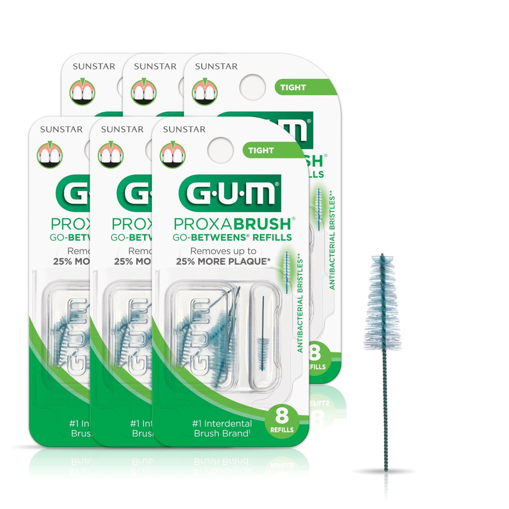 GUM Proxabrush Go-Betweens Refills, Tight, Compatible with GUM Handles ...