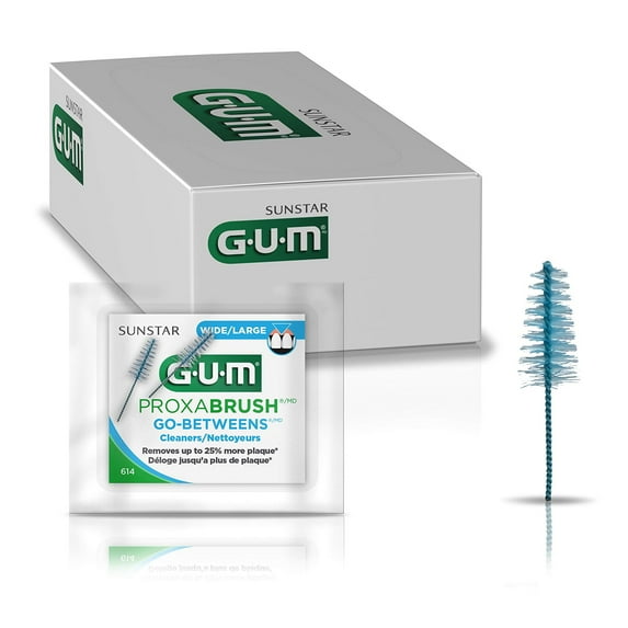 GUM Proxabrush Go-Betweens Wide AIF9 Interdental Brush Refills, 2ct ...