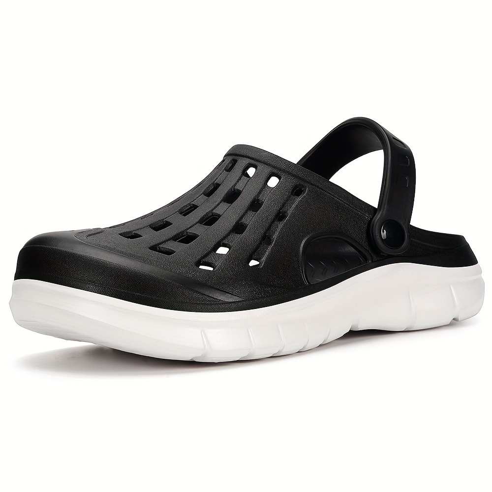 GUMAAY Contrast Garden Clogs With Arch Support Breathable Hollow Slip ...