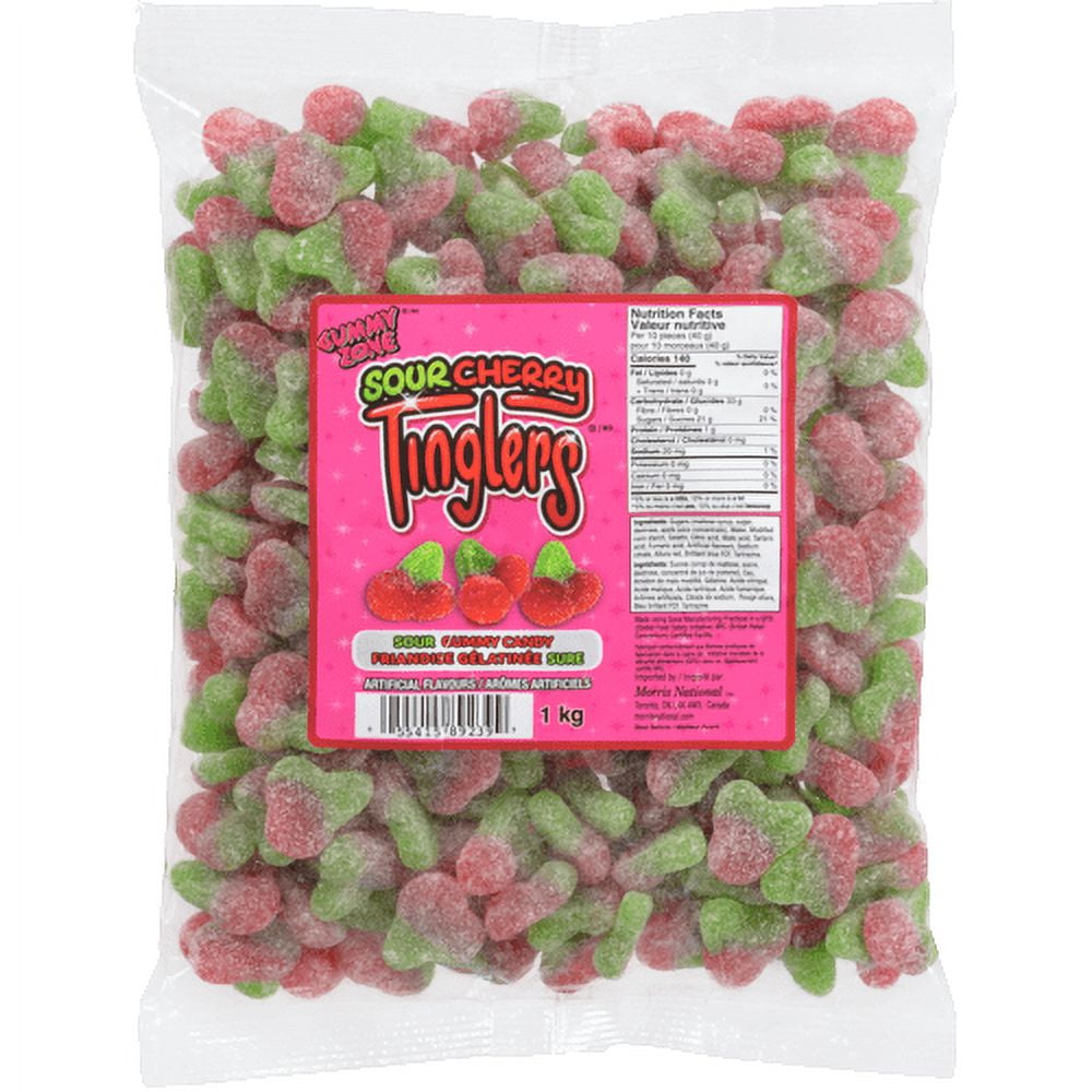 GUMMY ZONE Sour Cherry Tingler Candy 1kg/2.2lbs - Tangy and Tantalizing ...