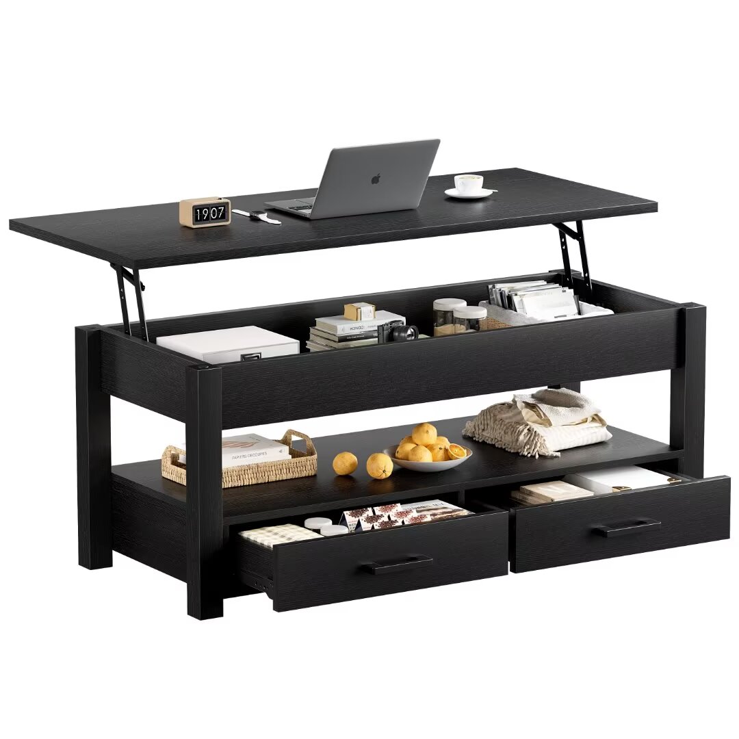 RichYa Coffee Table, Lift Top Coffee Table with Separate and Hidden ...
