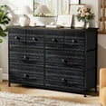 GUNAITO 8 Drawer Dresser, Chest of Drawers for Bedroom, Fabric Drawer ...