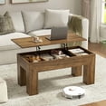 GUNAITO Lift Top Coffee Table with Storage, Wooden Convertible Coffee ...