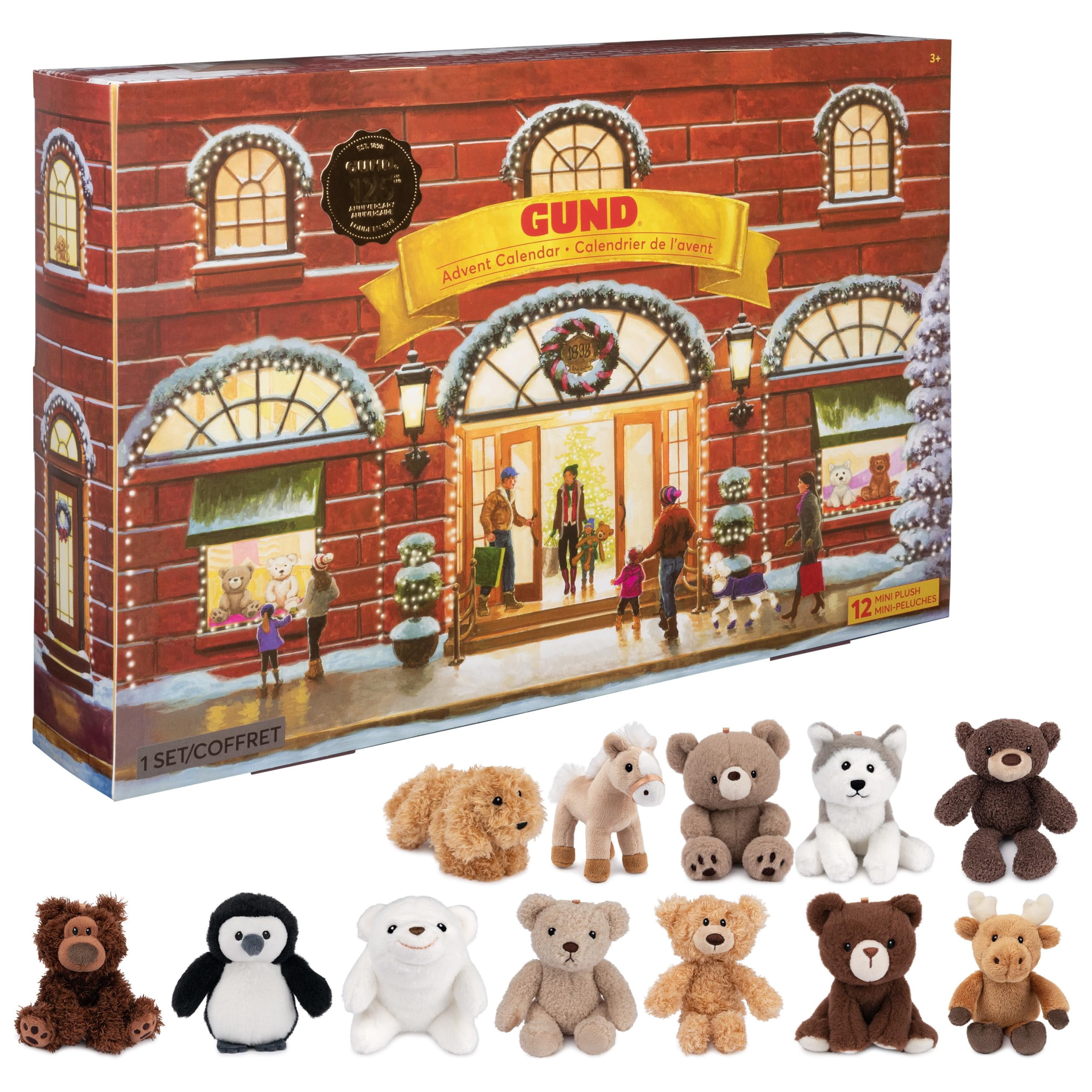 GUND 12-Day Surprise Plush Advent Calendar, Holiday Gift for Ages 3 and ...