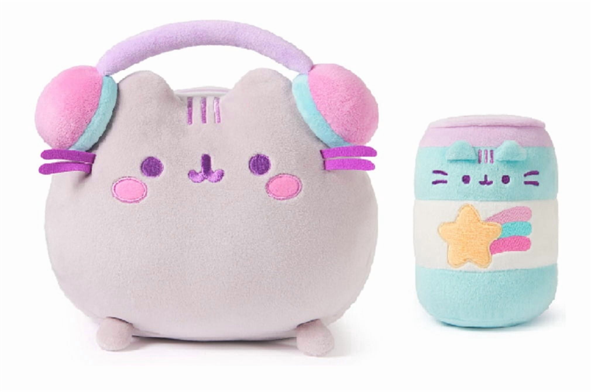 GUND Pusheen Gamer 11" Headphones and 6" Pusheen Pop Can Plush Bundle ...