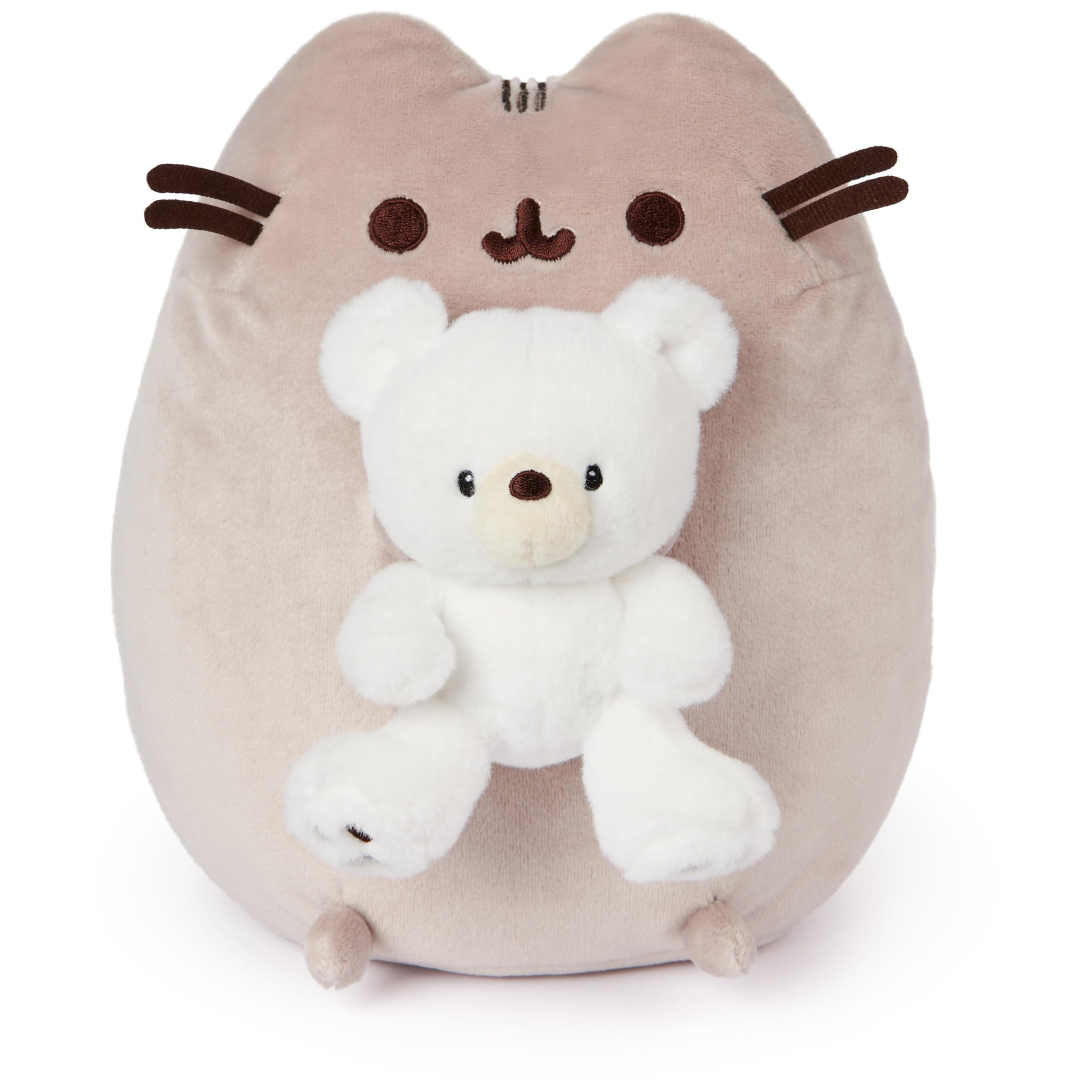 GUND Pusheen with Kai Bear Plush, Stuffed Animal Cat with Teddy Bear ...