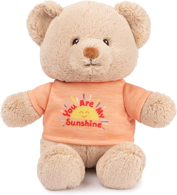 GUND “You are My Sunshine” Sustainable Message Bear with Orange T-Shirt ...