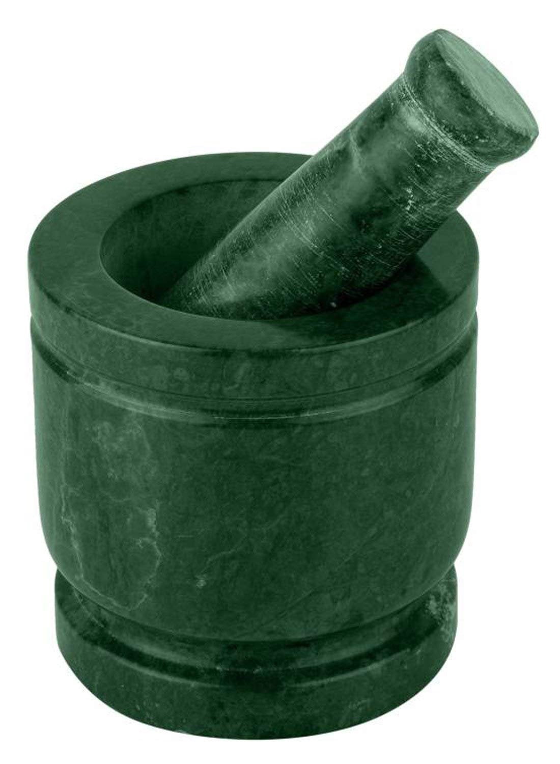 GUNEE Green Rajasthan Marble Imam Dasta Mortar and Pestle Set Ohkli ...