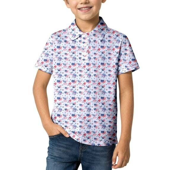GUNIA Boys Hawaiian Shirt Short Sleeve Casual Button Down Kids Beach ...