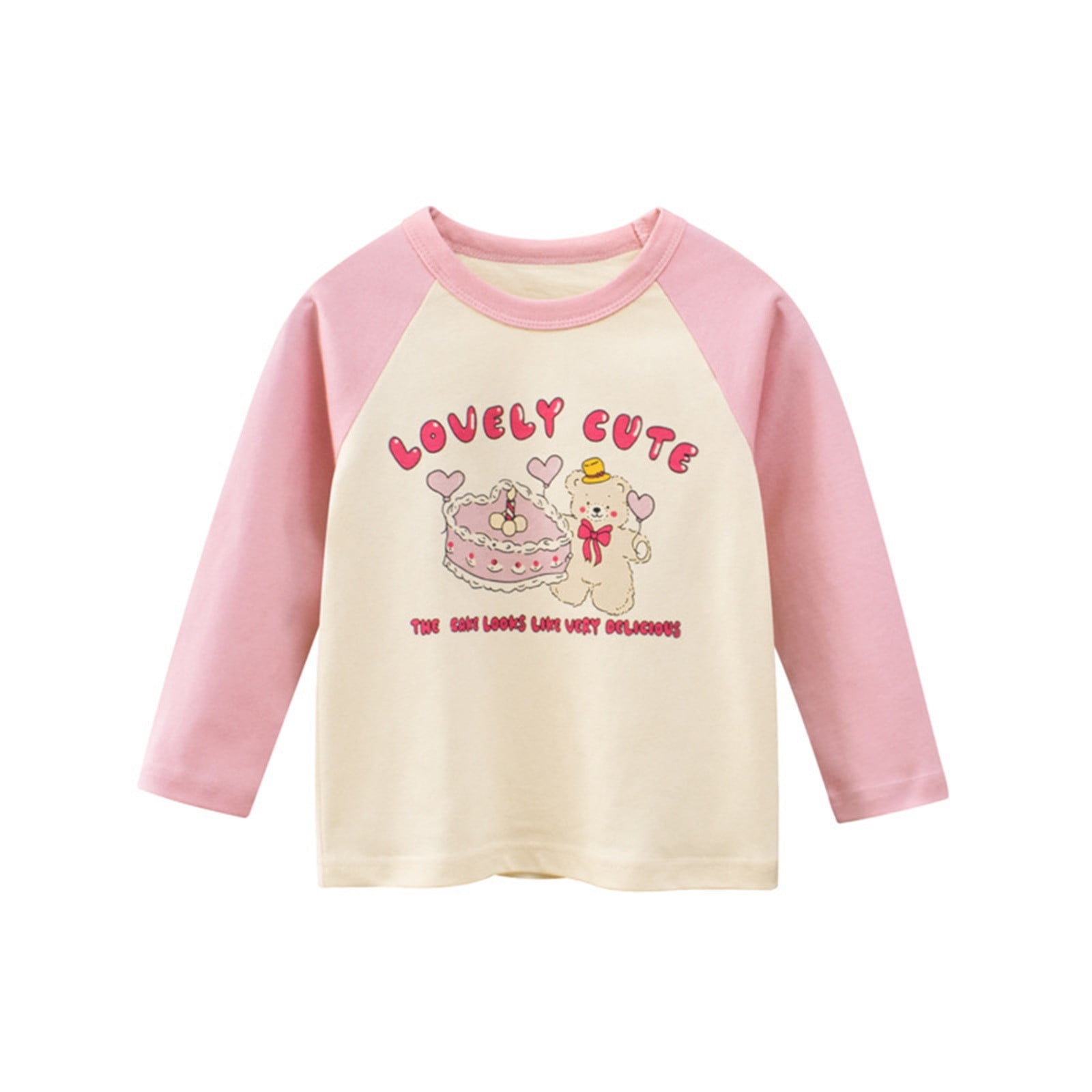 GUNIA Girls Long Sleeve Shirts Casual Cute Graphic Crewneck Basic Kids ...
