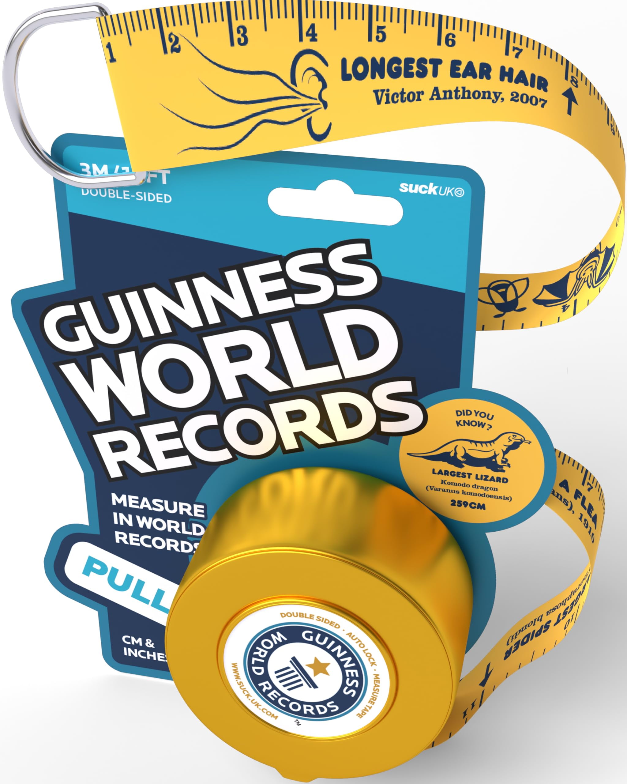 Suck UK Guiness 2025 Kids Tape Measure | Double sided | Fun Facts 3m ...