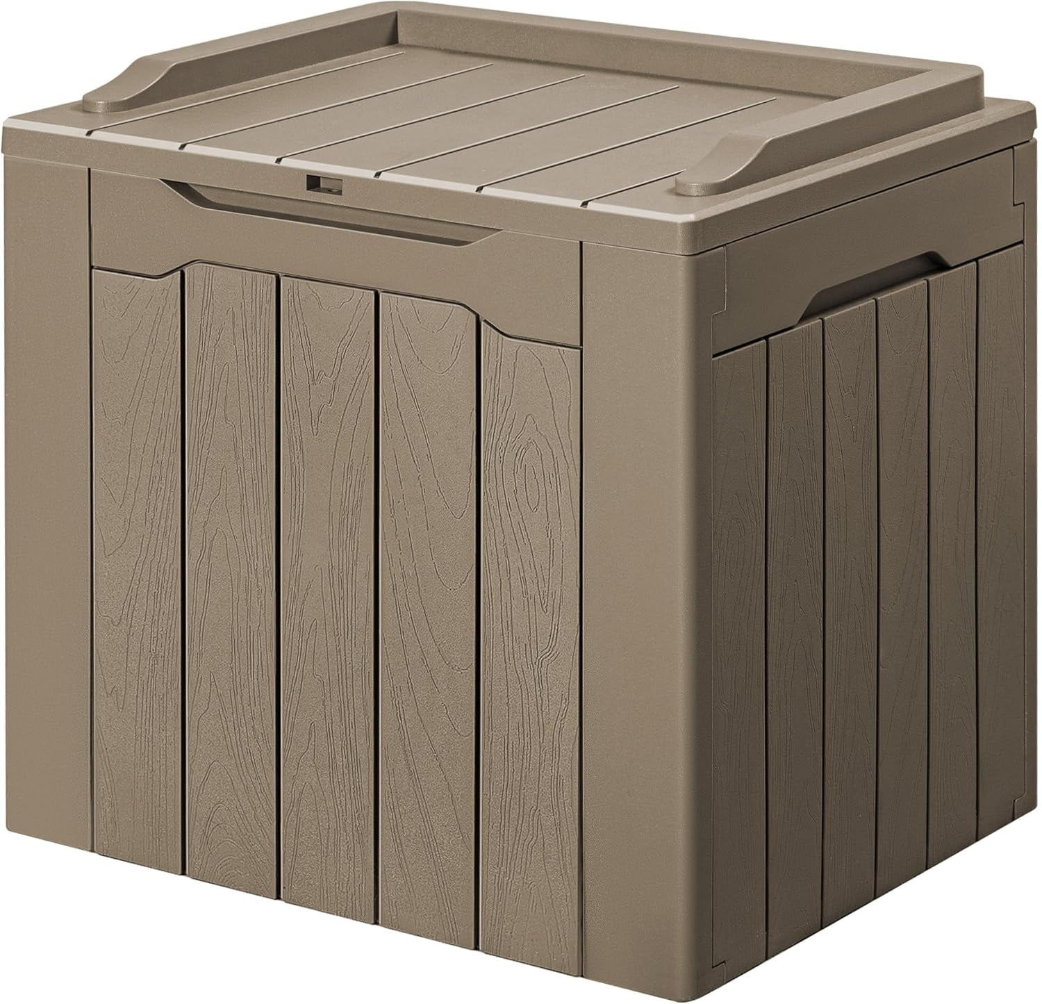 GUNJI 30 Gallon Small Deck Box Outdoor Waterproof Resin Storage Box ...