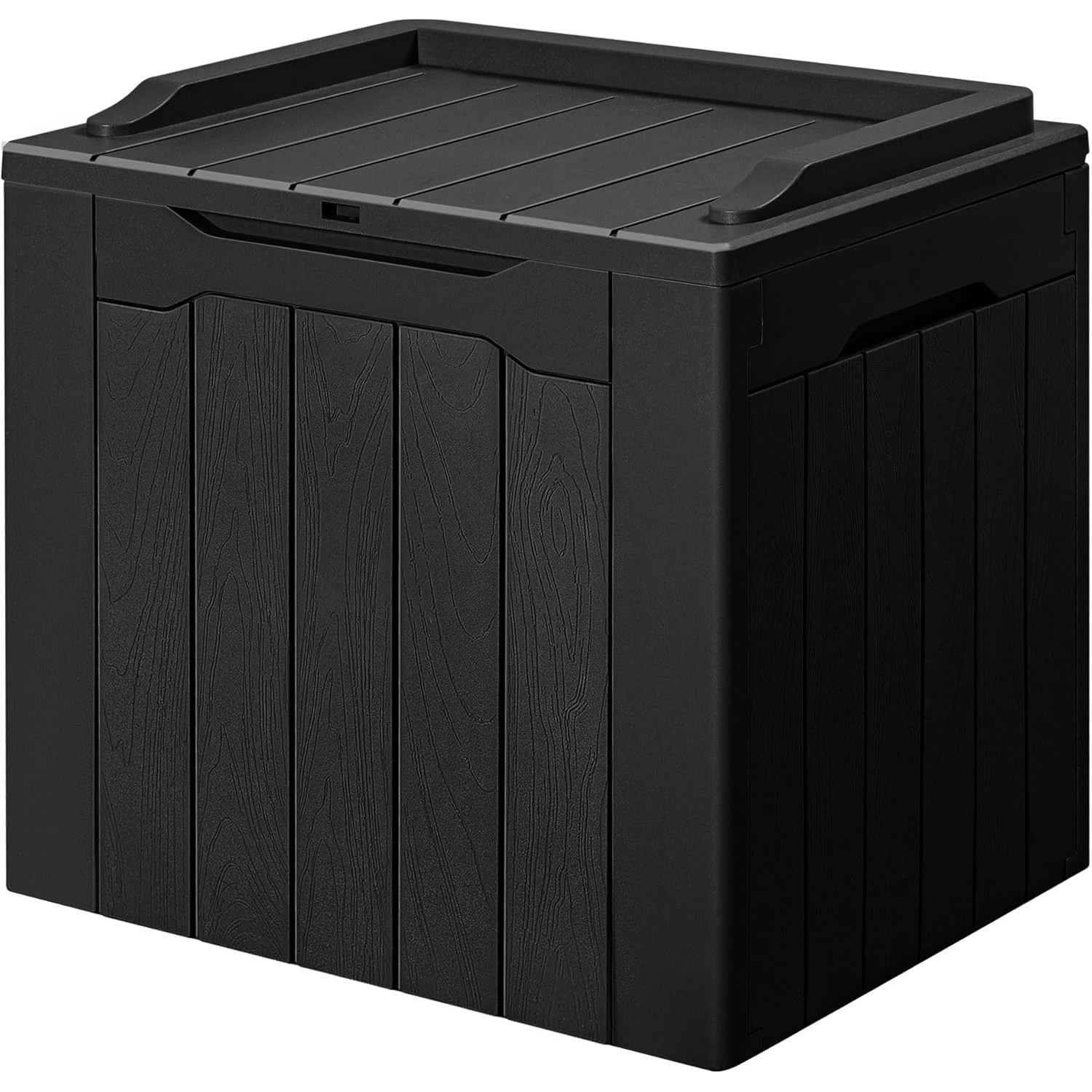 GUNJI 30 Gallon Small Deck Box Outdoor Waterproof Resin Storage Box ...