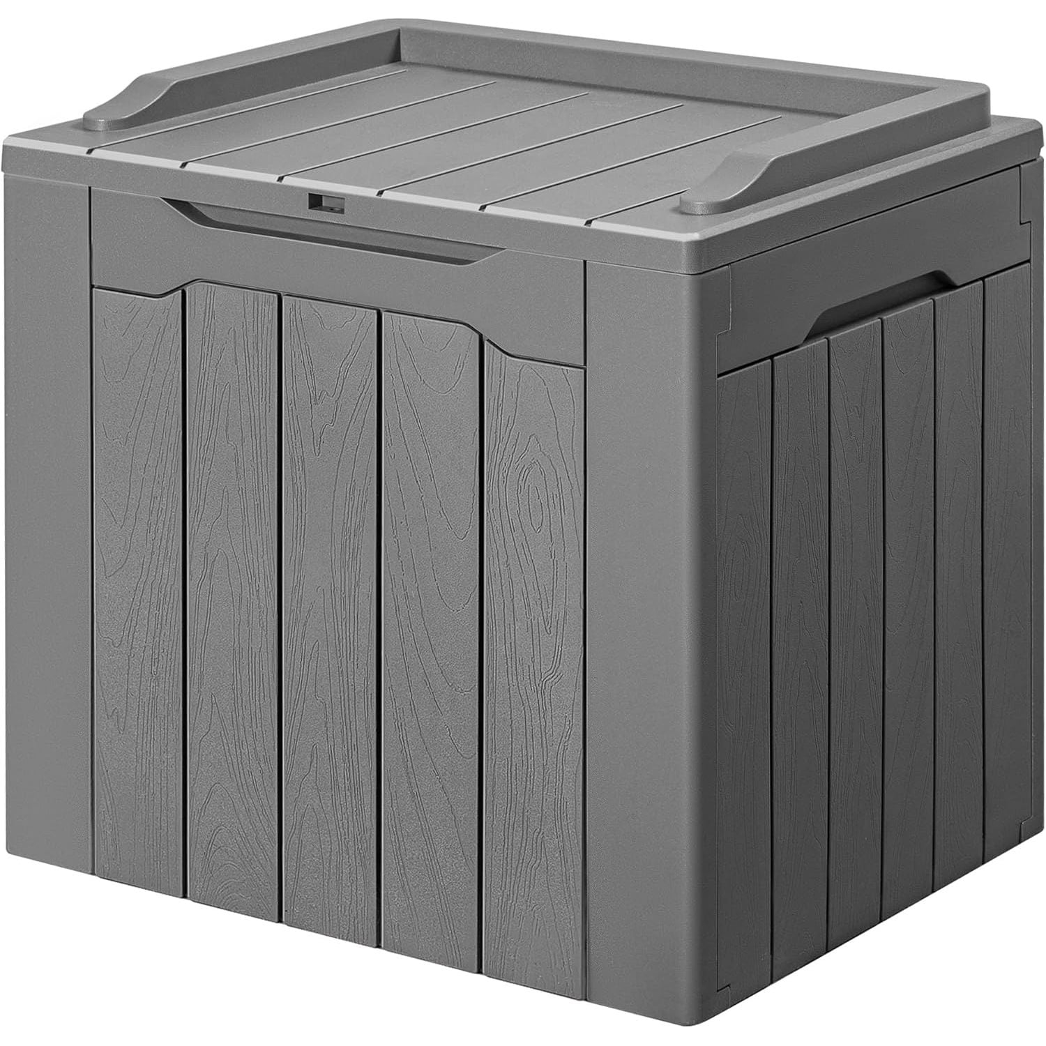 GUNJI 30 Gallon Small Deck Box Outdoor Waterproof Resin Storage Box ...