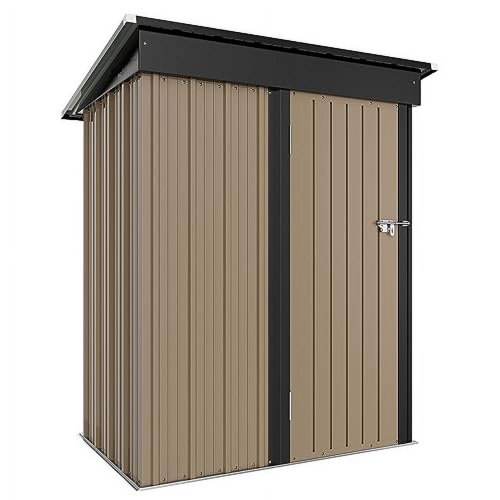 GUNJI 5 x 3 FT Shed Outdoor Storage Shed Metal Garden Shed with ...
